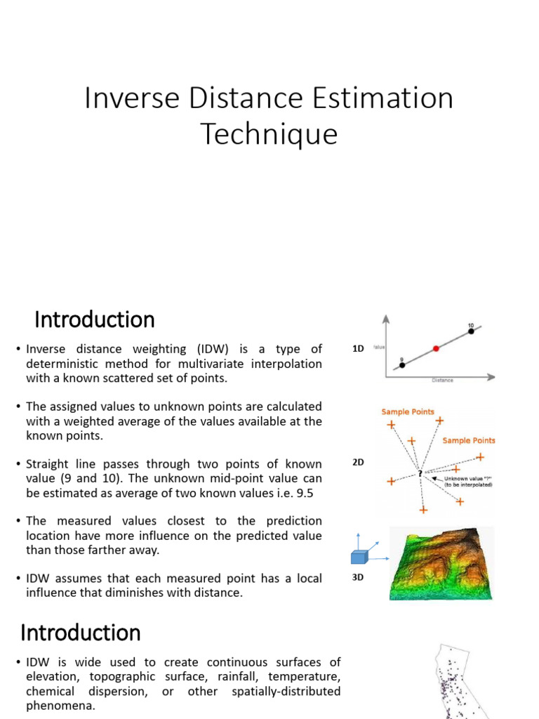 Inverse Distance Estimation Techniques | PDF | Statistical Analysis | Teaching Mathematics