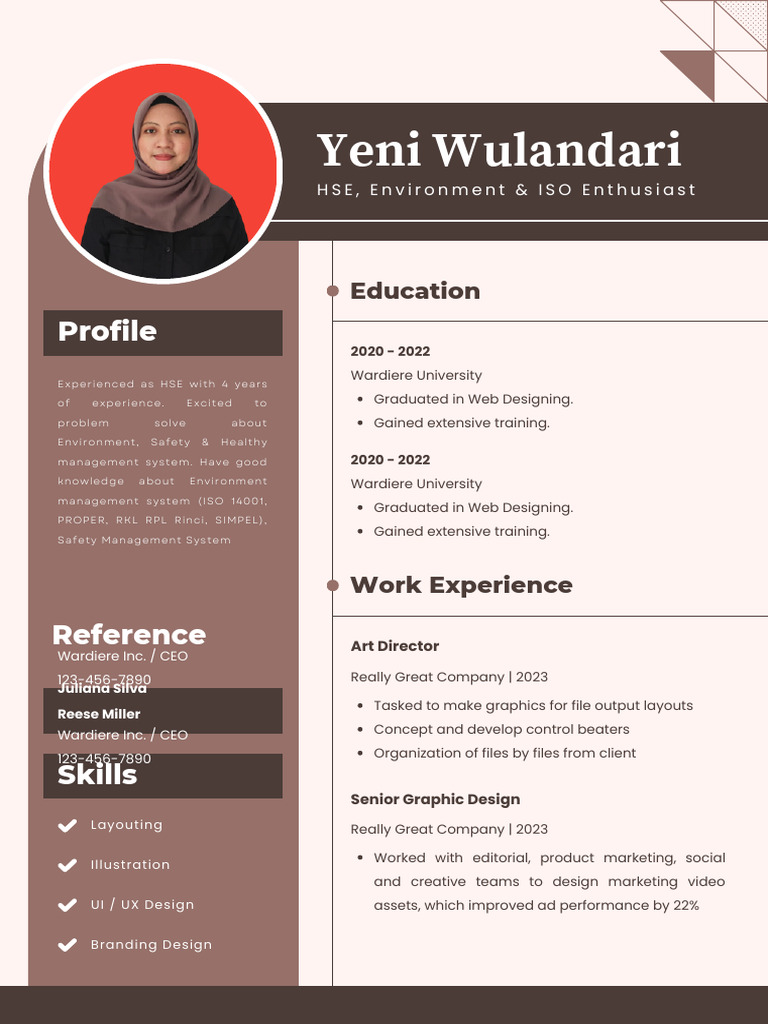 Brown and Beige Minimalist Graphic Designer Resume | PDF