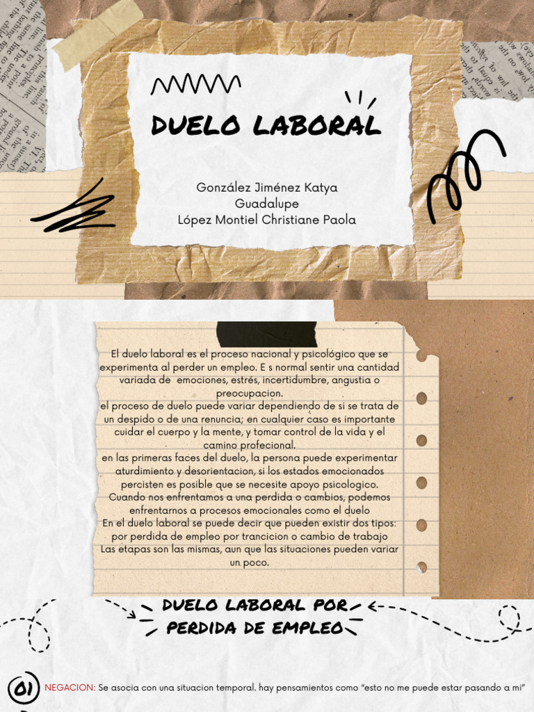 Duelo Laboral: Etapas y Estrategias | PDF | Dolor | Adultos