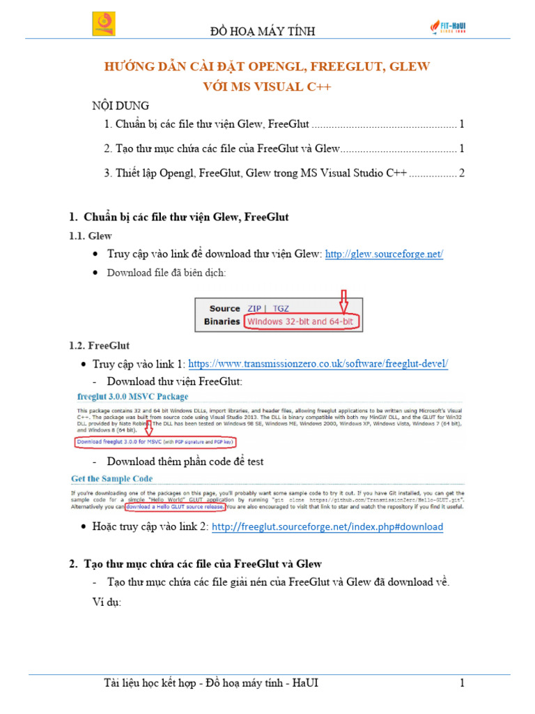 Bài 1 - 4 - Hướng Dẫn Cài Đặt OpenGL, FreeGlut, Glew Trên MS Visual C++ ...
