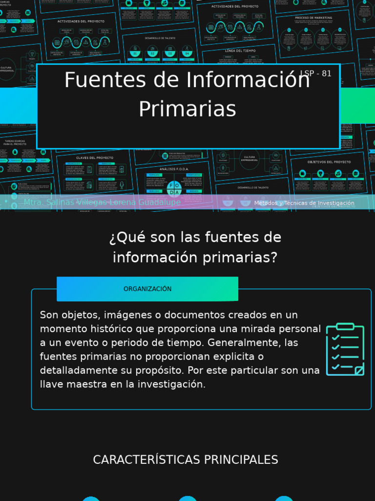 Fuentes de Información Primarias | PDF | Datos | Experimentar