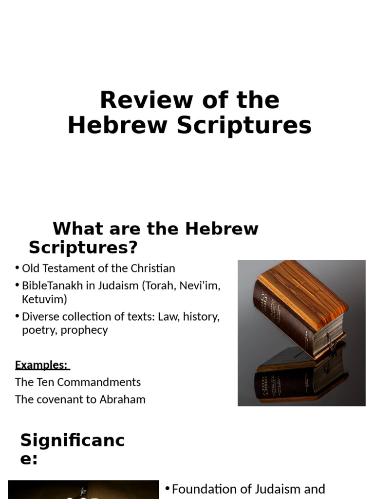 Overview of Hebrew Scriptures and Impact | PDF | Nevi'im | Hebrew Bible