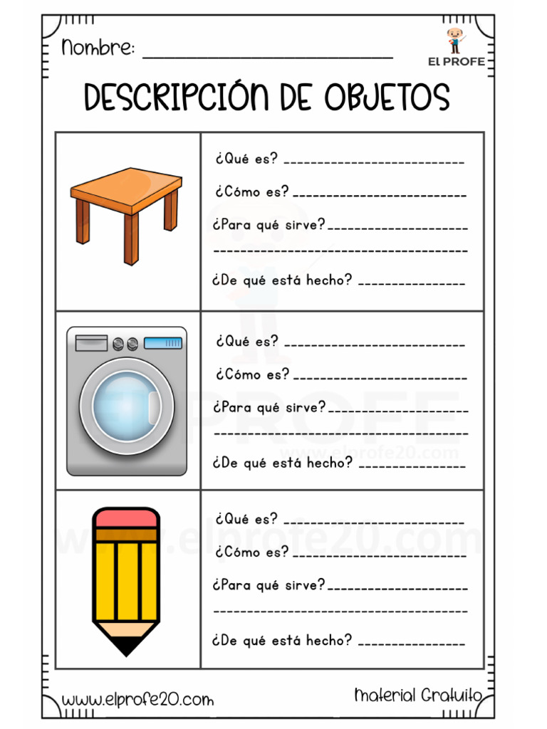 ejercicios_descripcion_de_objetos_elprofe20.pdf | PDF