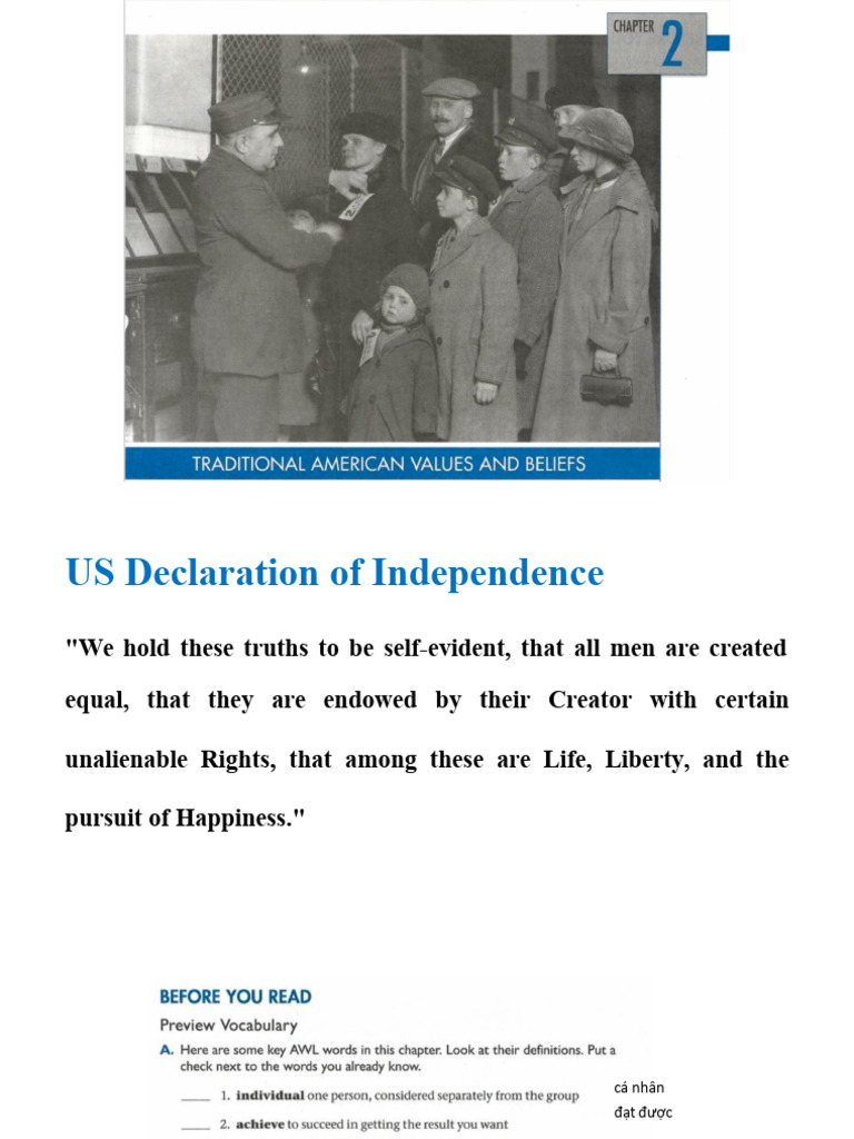Buổi 7 - Values and Beliefs | PDF | Wealth | American Dream