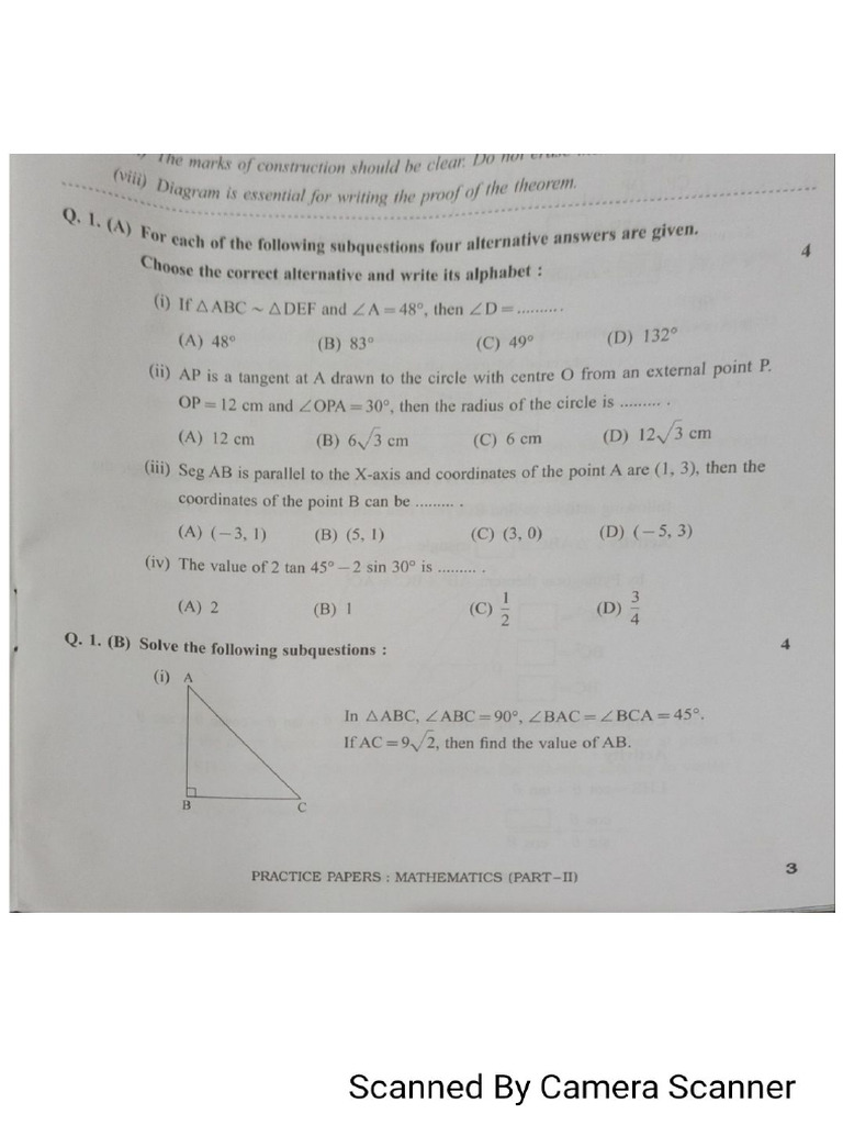 10th Geometry Revision Papers | PDF