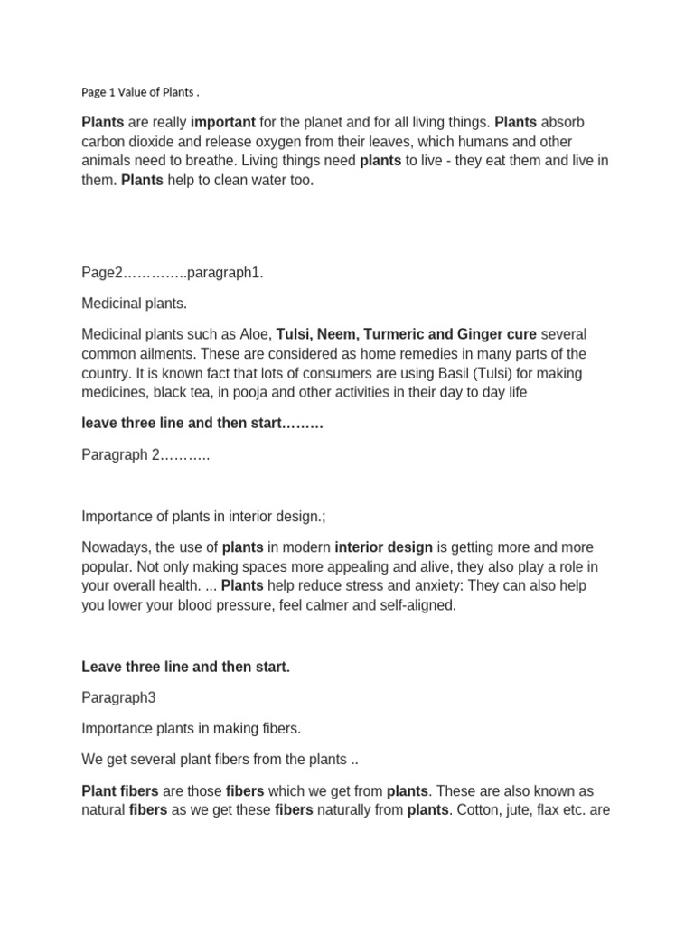 Plants Project. | PDF