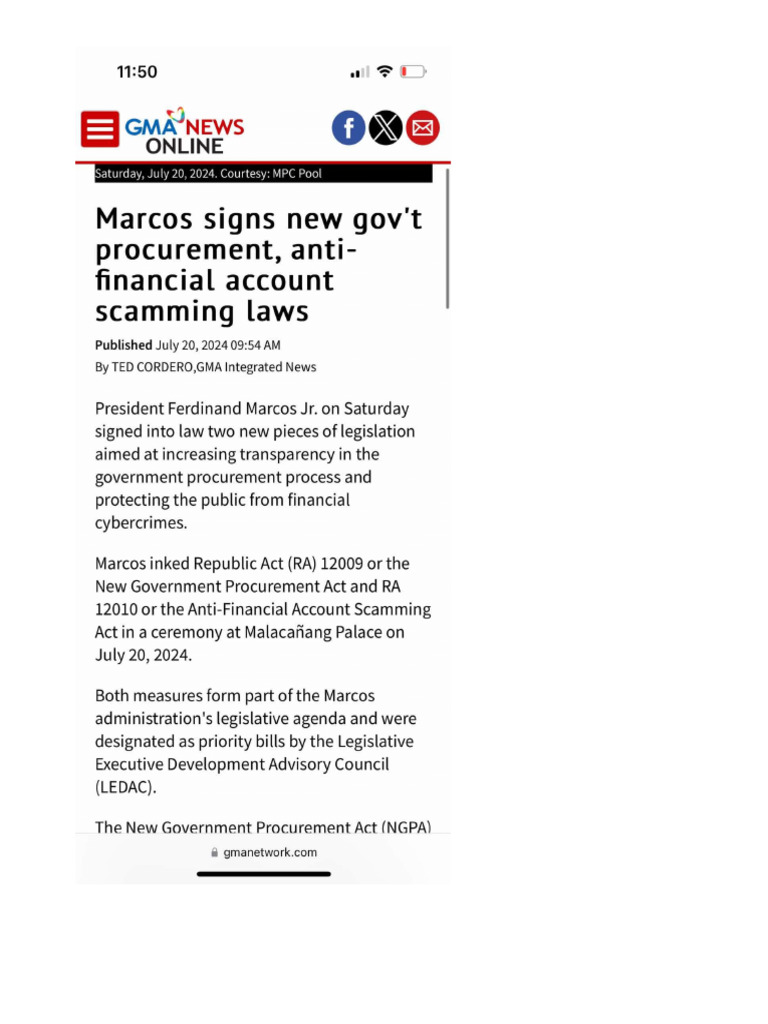 New Govt Proc Act - Ra 12009 | PDF