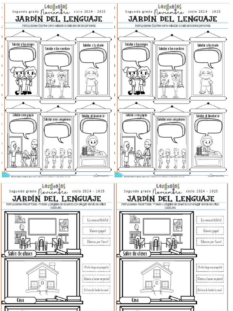 ACTIVIDADES JARDIN DEL LENGUAJE | PDF