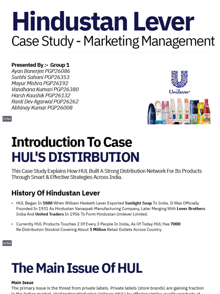 PDF Hul PPT Sem 2 Hitesh | PDF | Retail | Brand