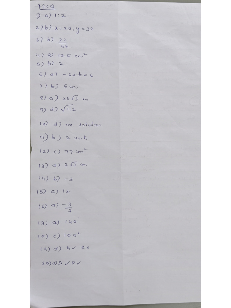 Practice Paper 2 Answer Key (10!02!25) | PDF