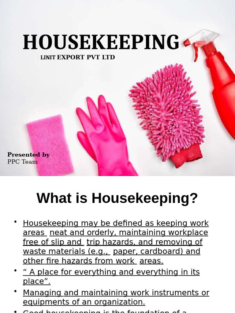 Housekeeping Training | PDF | Housekeeping | Hazards