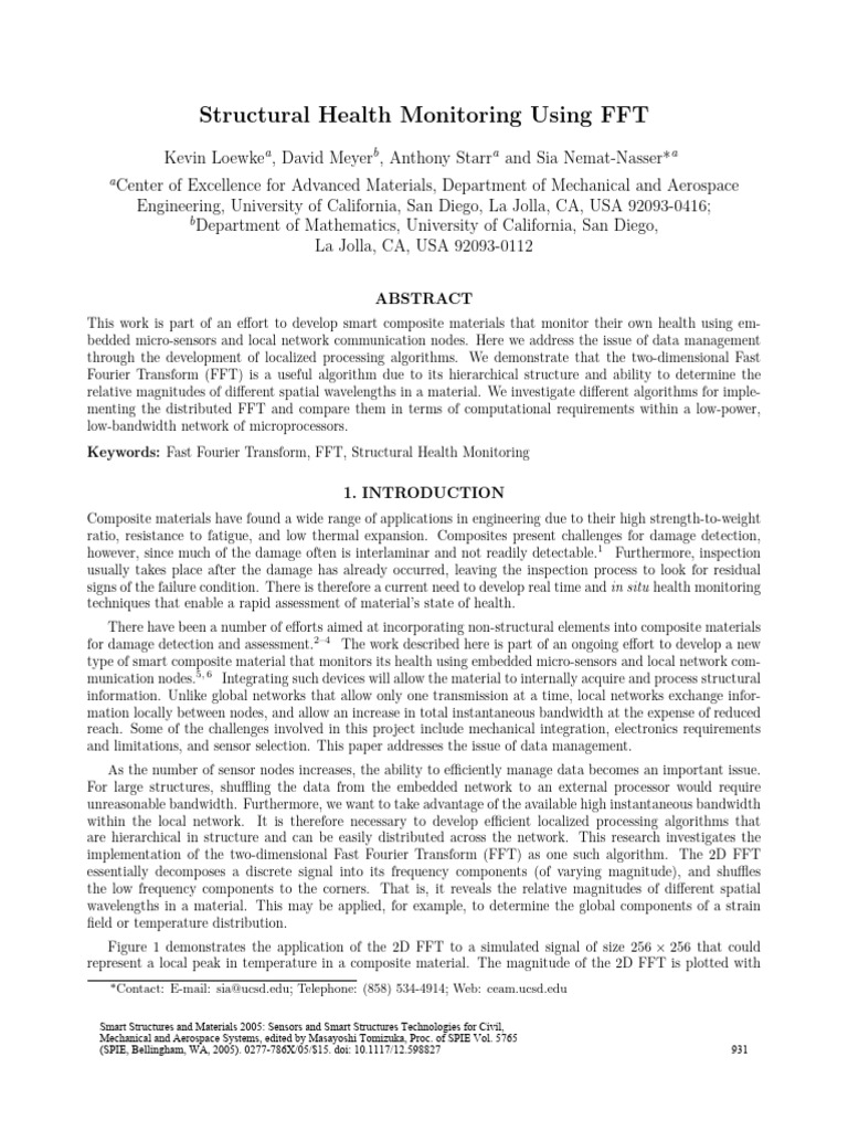 10 Structural - Health - Monitoring - Using - FFT | PDF | Fast Fourier ...