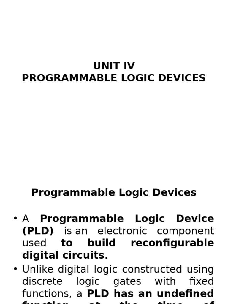 Programmable Logic Devices | PDF | Electronics | Computer Engineering