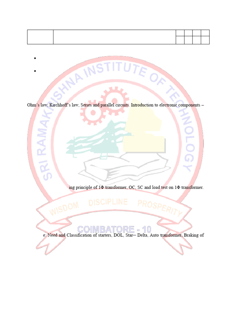 EEE Syllabus | PDF | Electric Motor | Alternating Current