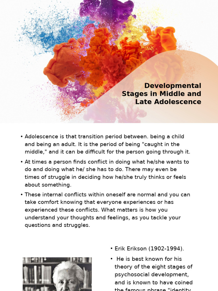 3 Developmental Stages in Middle and Late Adolescence | PDF | Psychological Concepts | Human ...