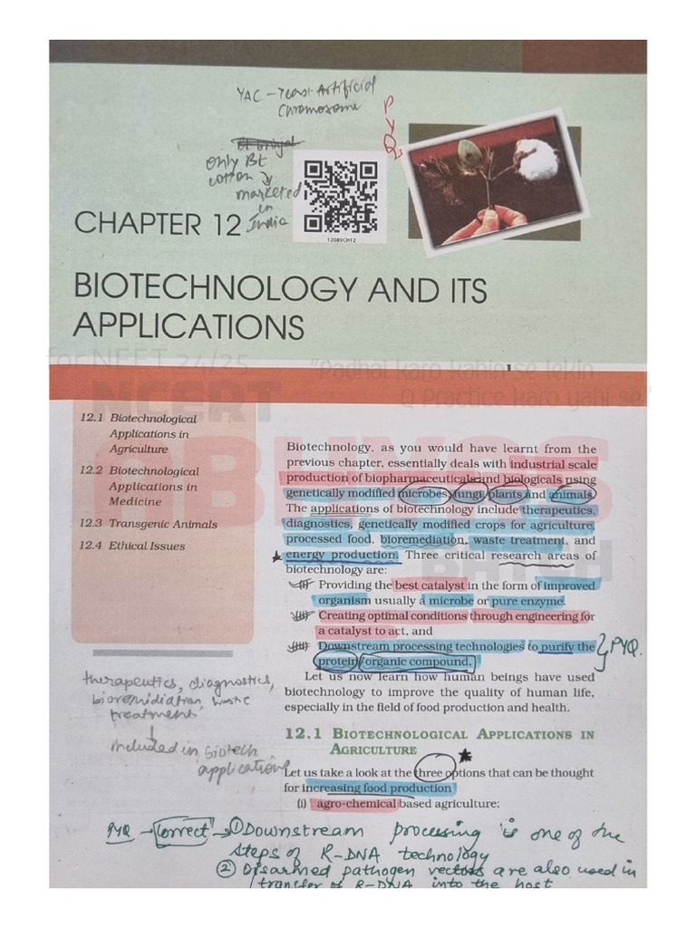 34. Biotechnology and its Applications AR Marked | PDF