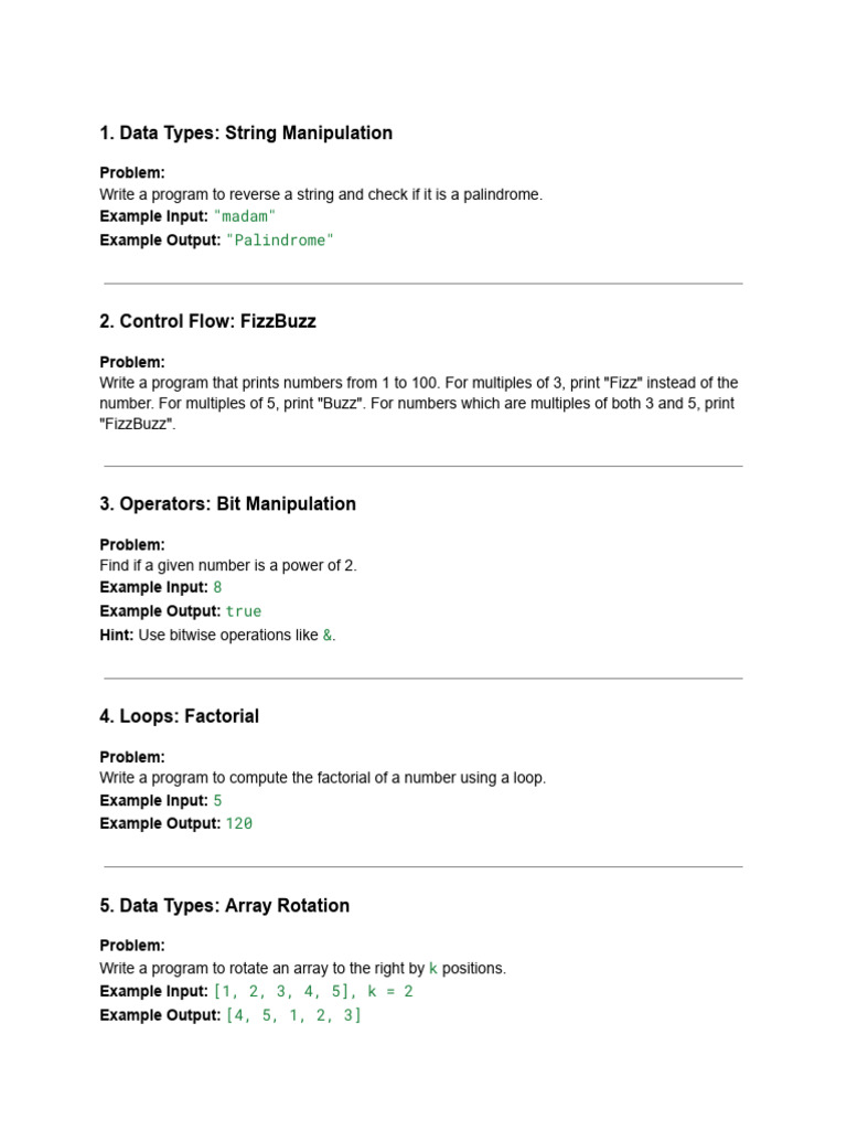 Sample Practice Questions | PDF