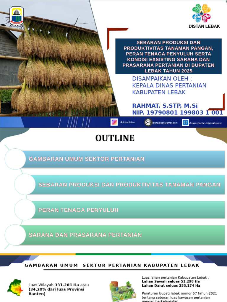 Bahan Paparan Sebaran Produksi Pertanian | PDF