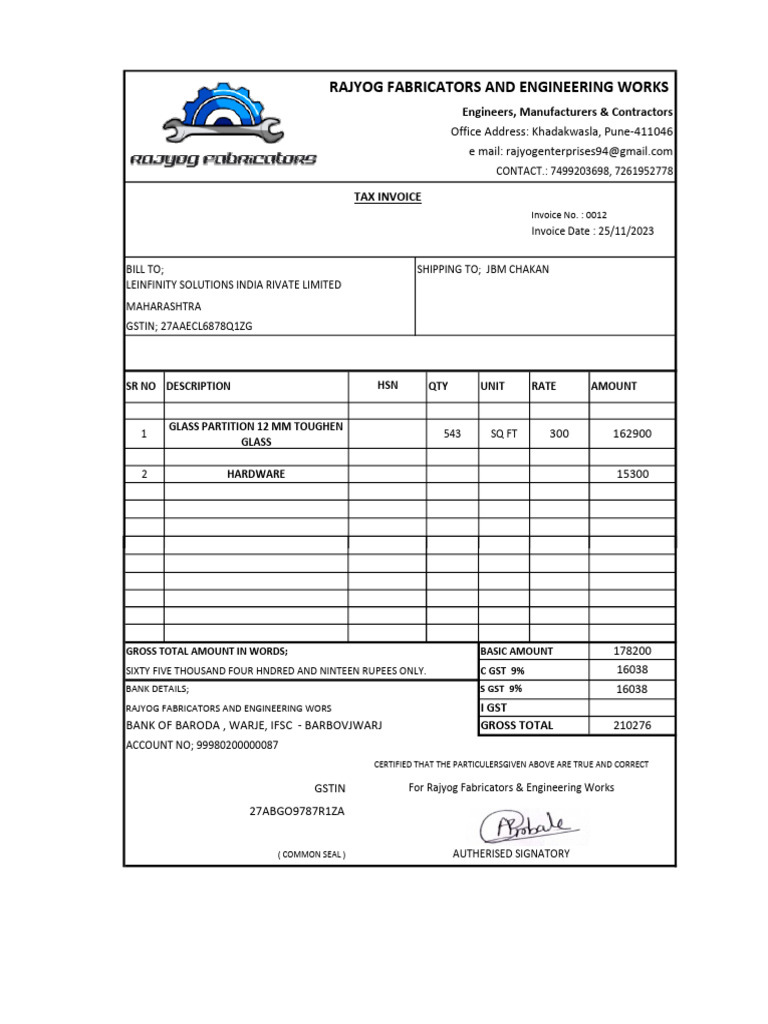 0012 Leinfinity JBM Glass Work | PDF