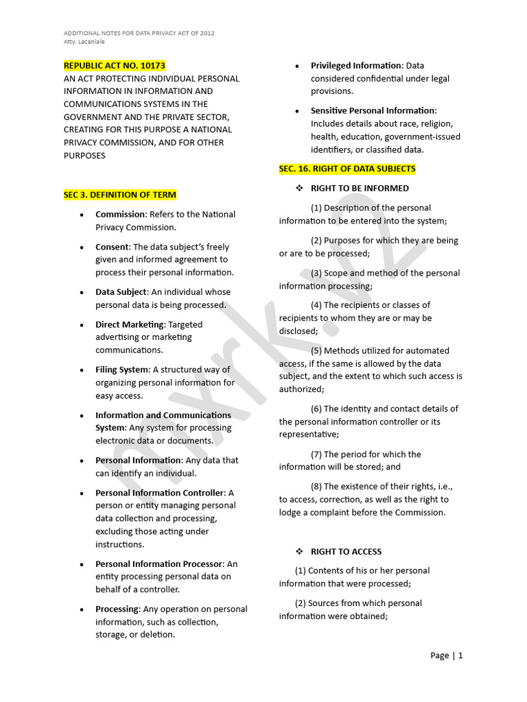 ADD-NOTES-DATA-PRIVACY-ACT | PDF | Computer Security | Security