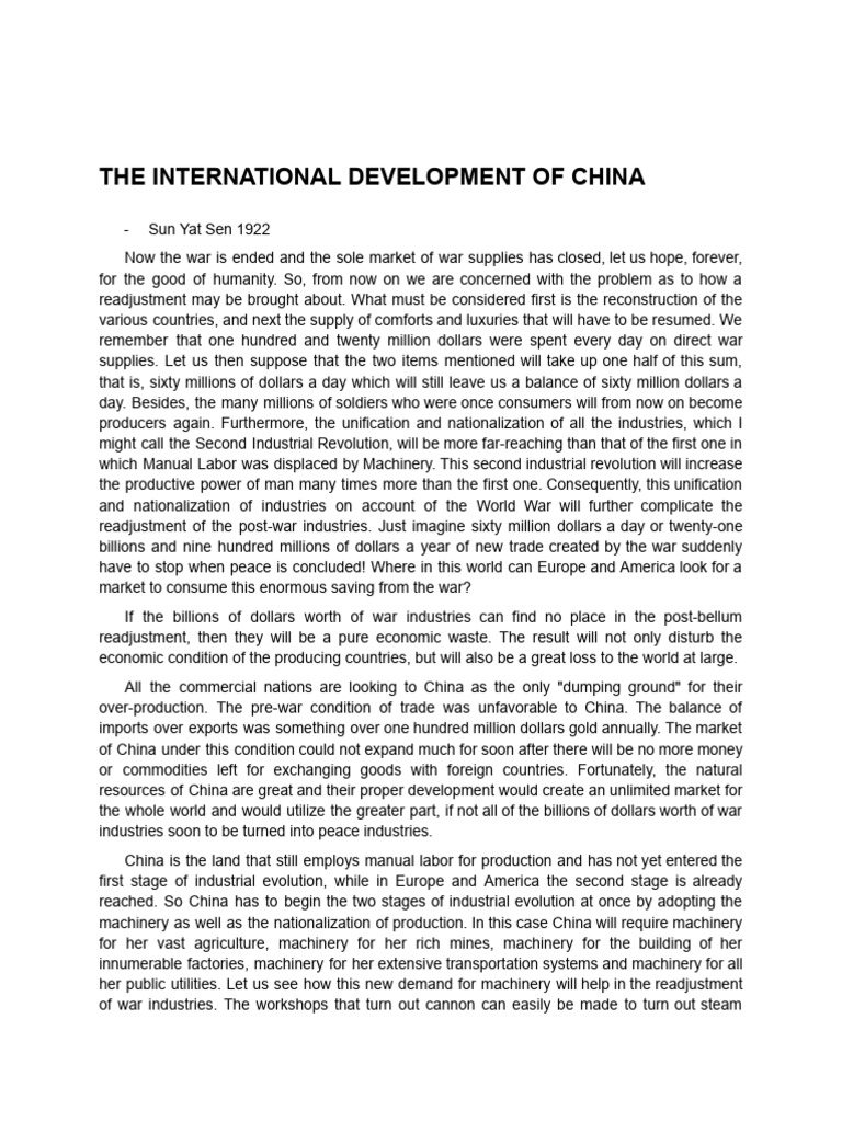 China's Post-War Economic Development Plan | PDF | Canal | China