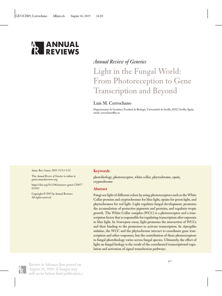 Annurev Genet 120417 031415 | PDF | Fungus | Biology