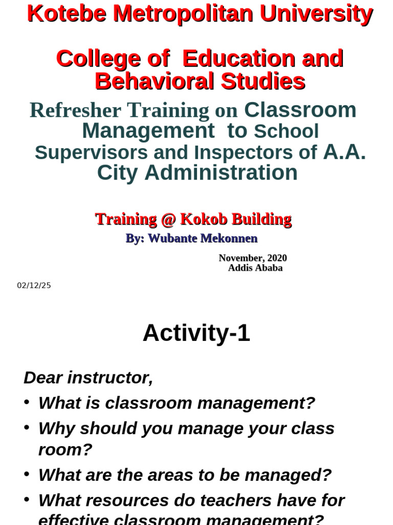 Classroom Management | PDF | Classroom Management | Disciplines
