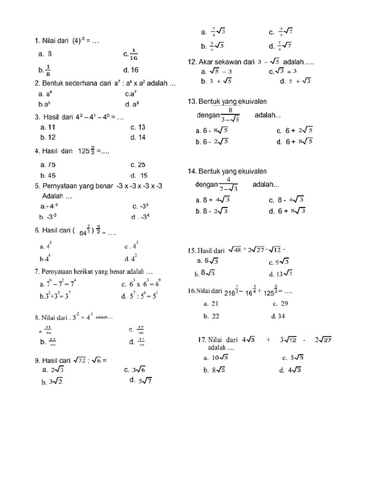 Akar Dan Pangkat | PDF