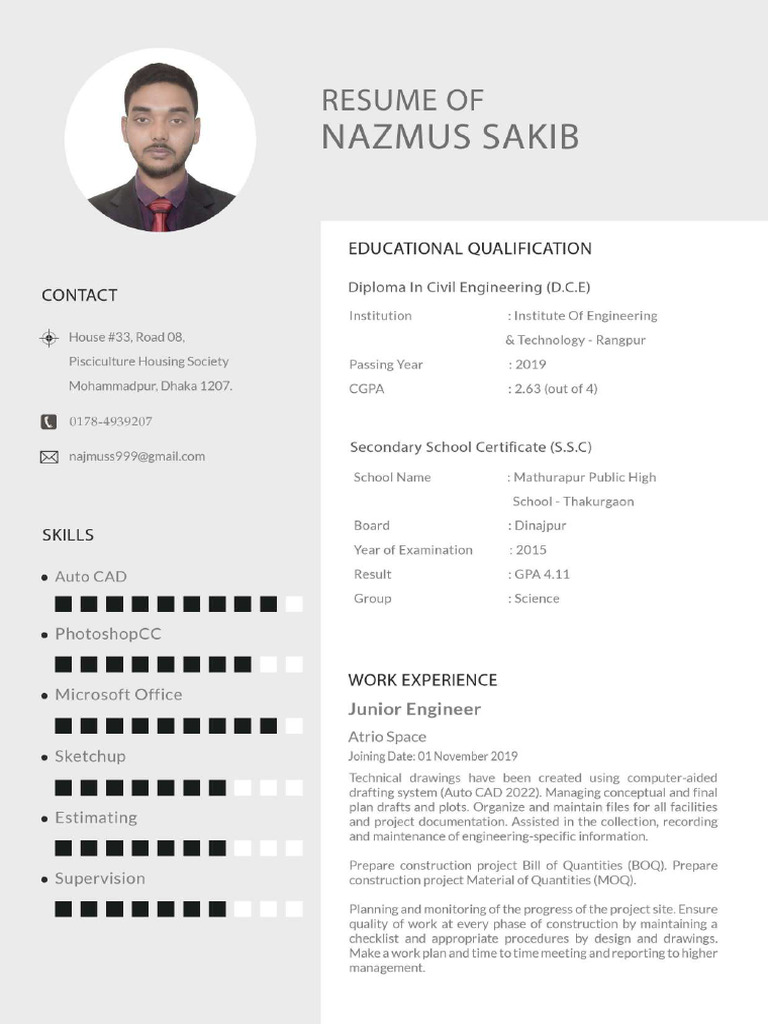 Nazmus Sakib CV 2022 | PDF