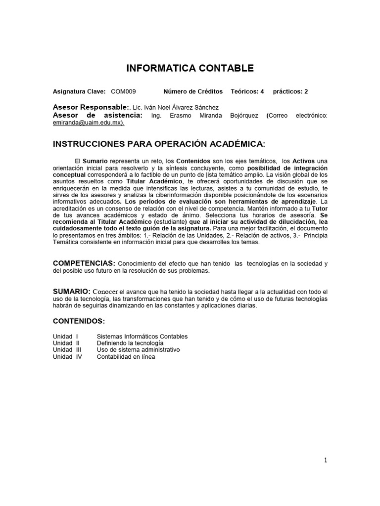 Informatica Contable | PDF