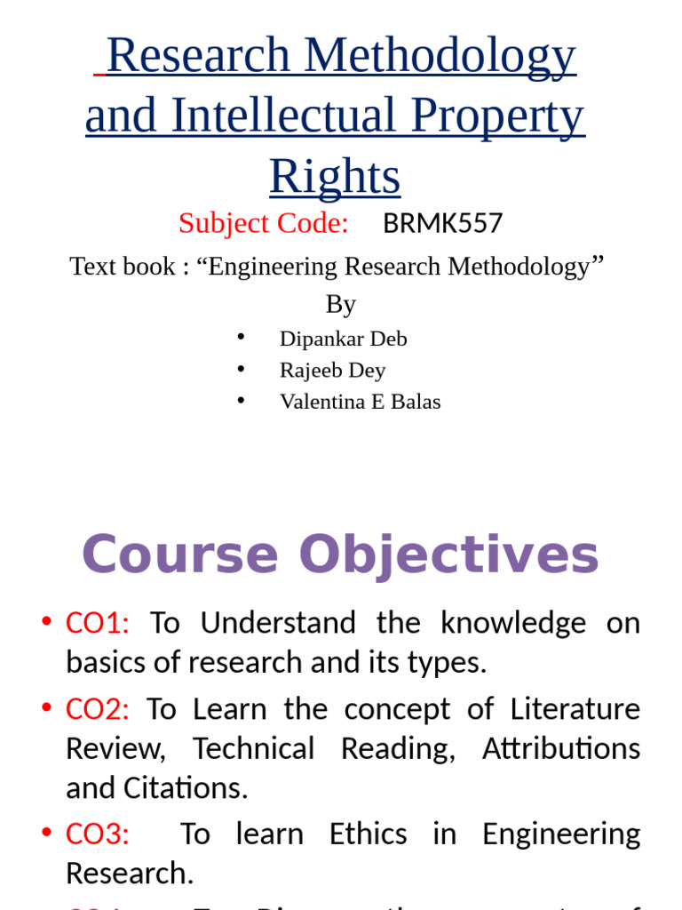 Module 1.1-RM & IPR-final | PDF | Qualitative Research | Hypothesis
