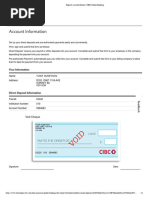 CIBC Void Cheque - Direct Deposit Form | PDF | Payments | Cheque