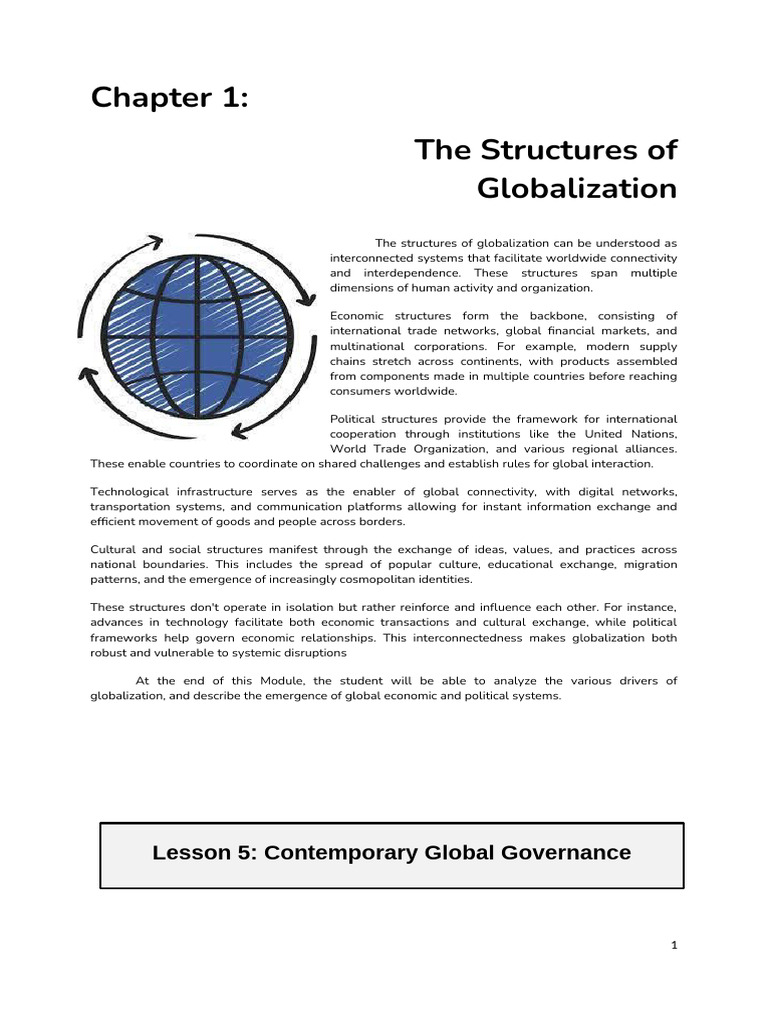 Structures of Globalization Explained | PDF | United Nations ...