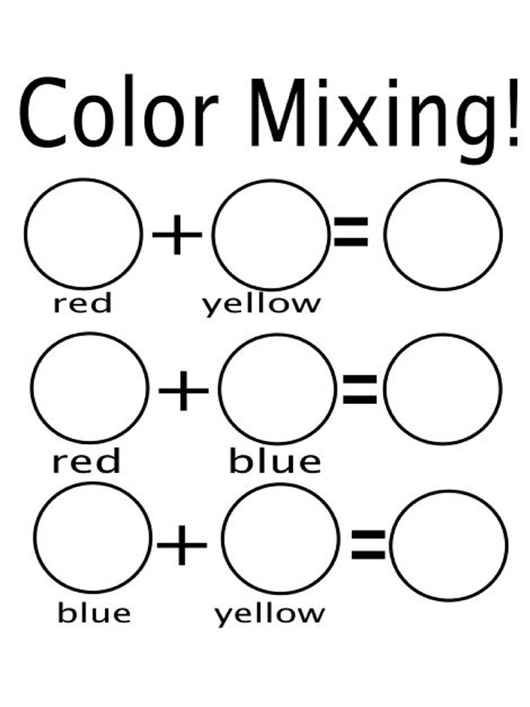 Color-mixing Worksheet Printable | PDF
