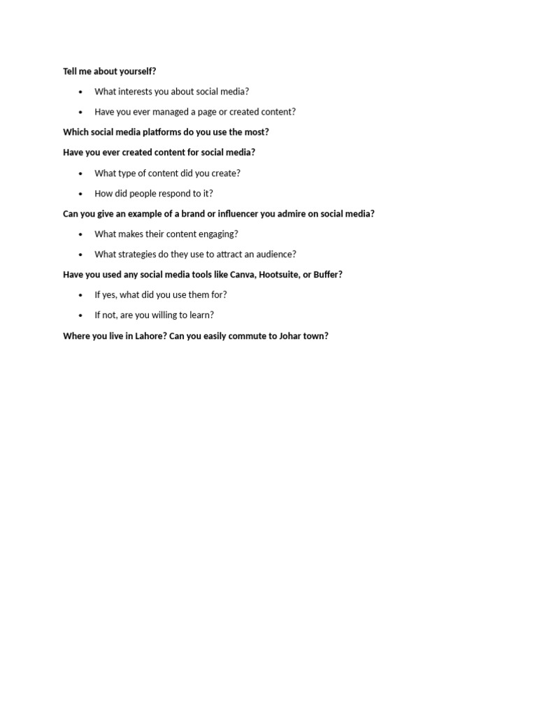 Initial Questions | PDF