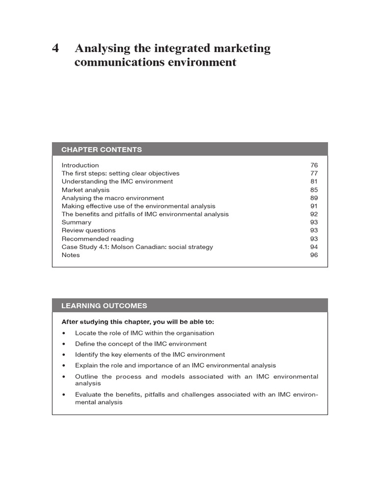 Marketing Communications - (4 Analysing The Integrated Marketing ...