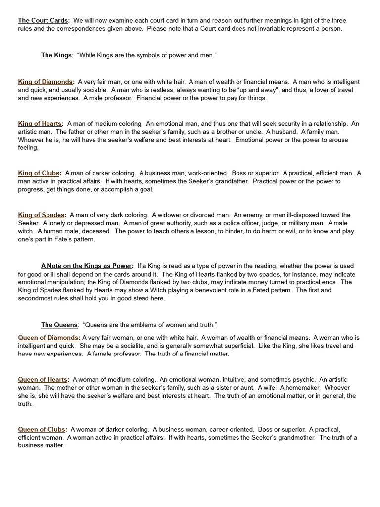 Hw Court Cards | PDF