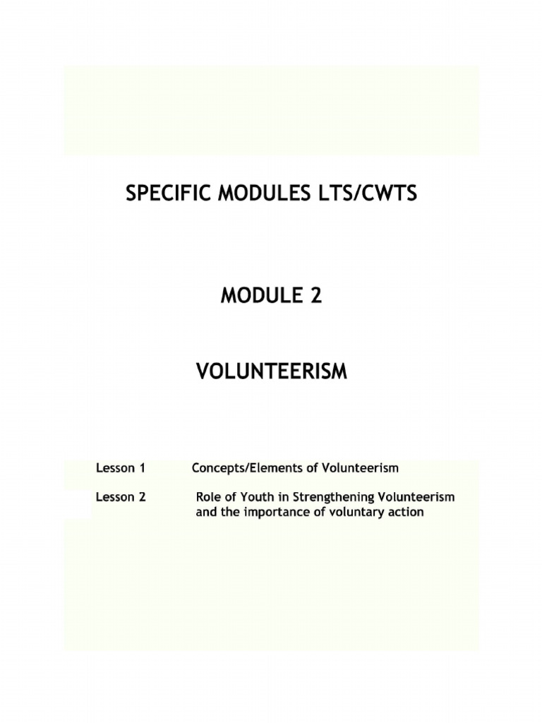 Volunteerism | PDF