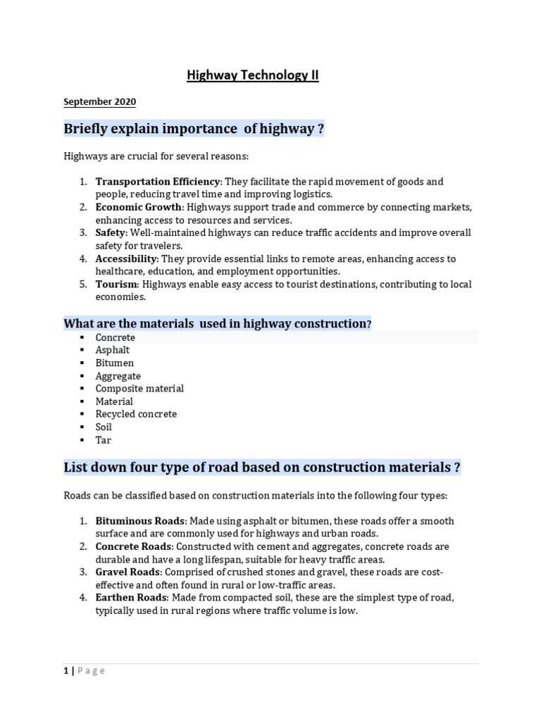 highway original | PDF | Road | Road Surface