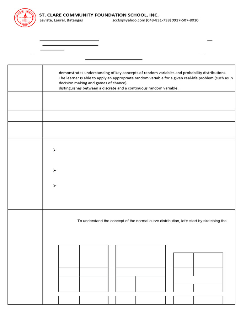Learning-Plan-for-Statistics and Probablity-11-Lesson-3 | PDF | Mode ...