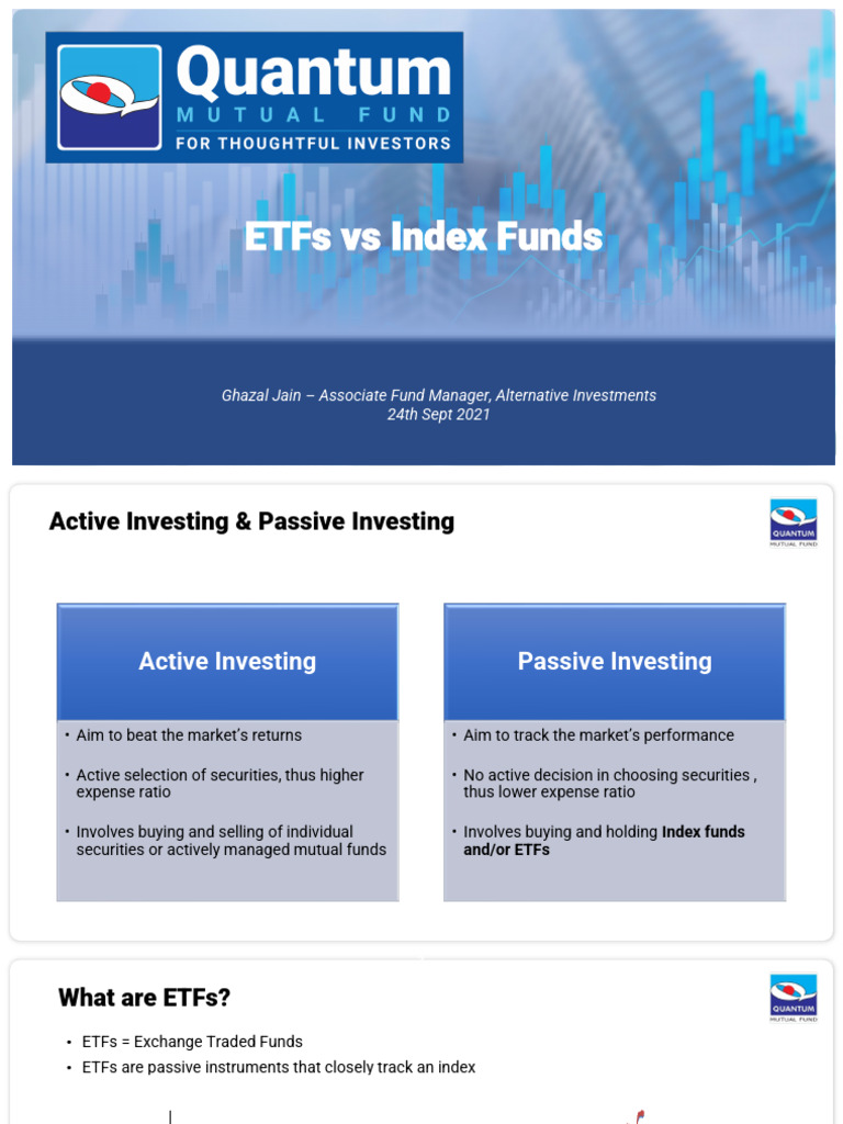 ETFs vs Index Funds: Key Differences | PDF | Exchange Traded Fund ...