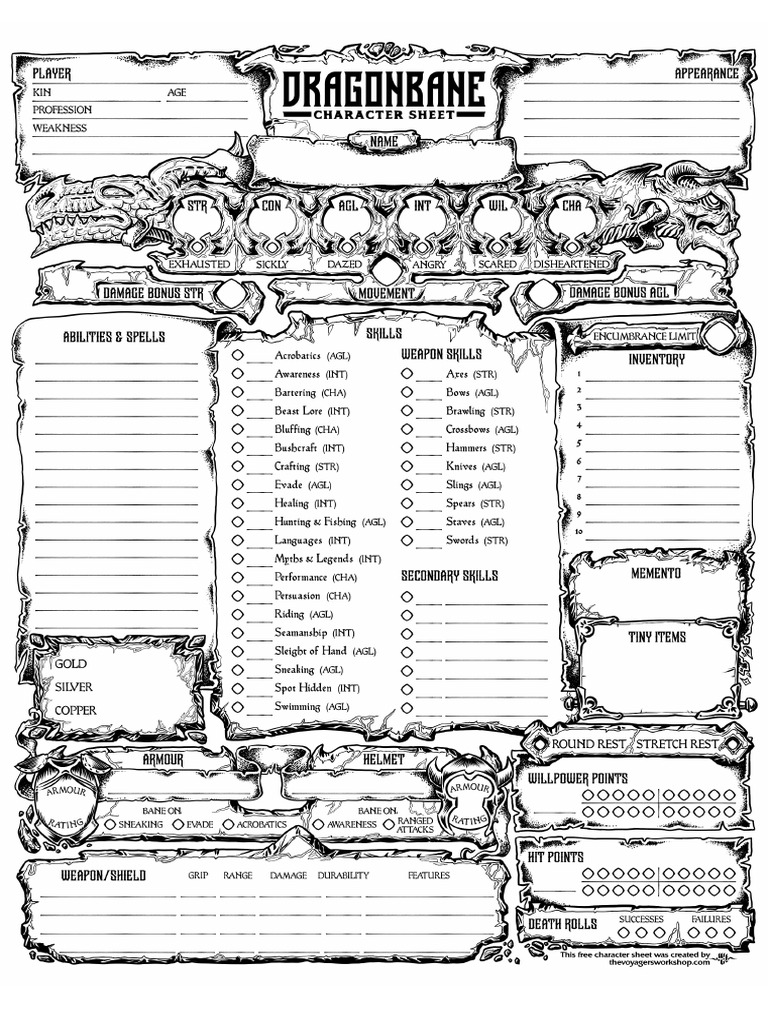 DB Character Sheets WFG 2024 A4 | PDF