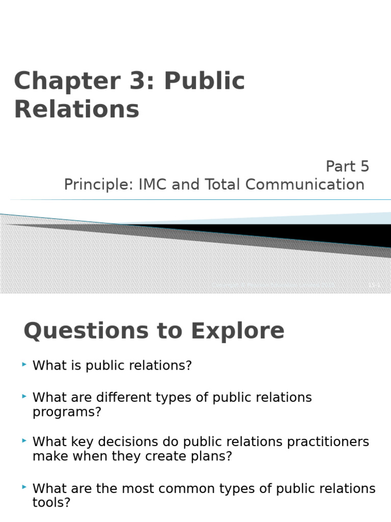 Chapter 3 Public Relation | PDF | Public Relations | Swot Analysis