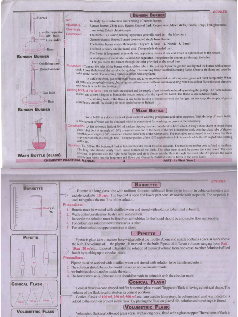 Chemistry 2nd Year Record | PDF