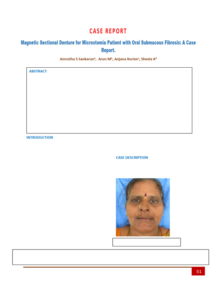 Sectional Denture Case Report | PDF | Dentures | Prosthodontics