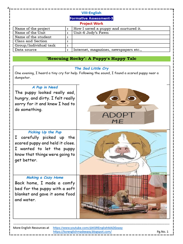 8th FA3 English Project Work | PDF