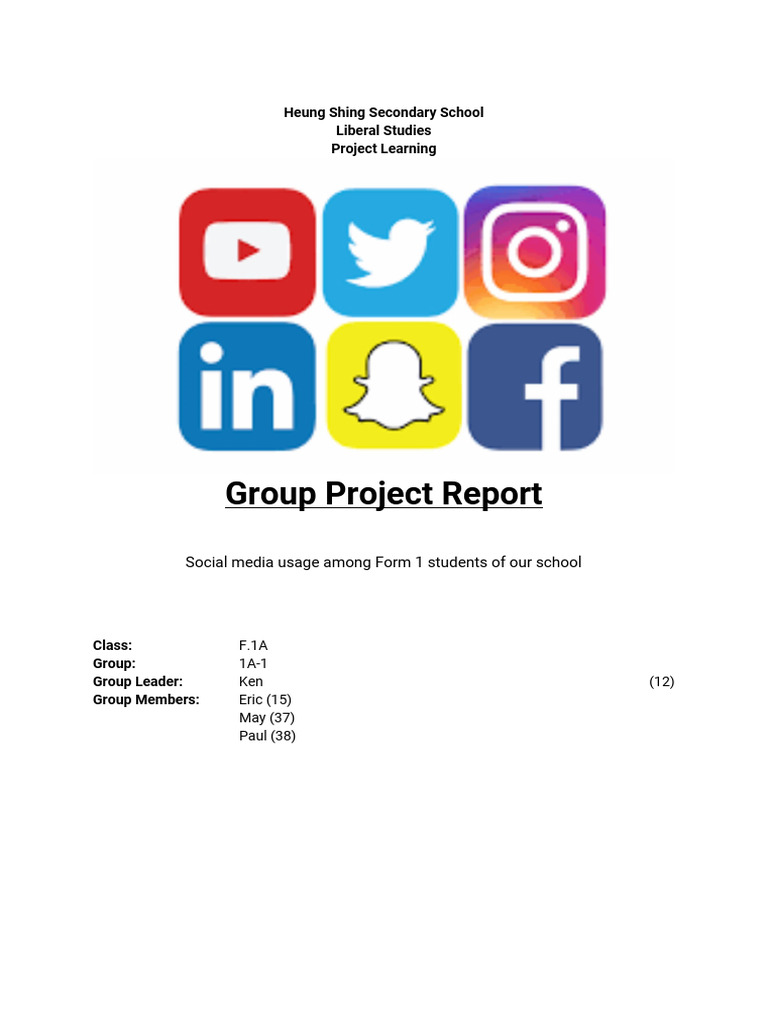 副本： Group Project - Social Media | PDF | Adolescence | Internet