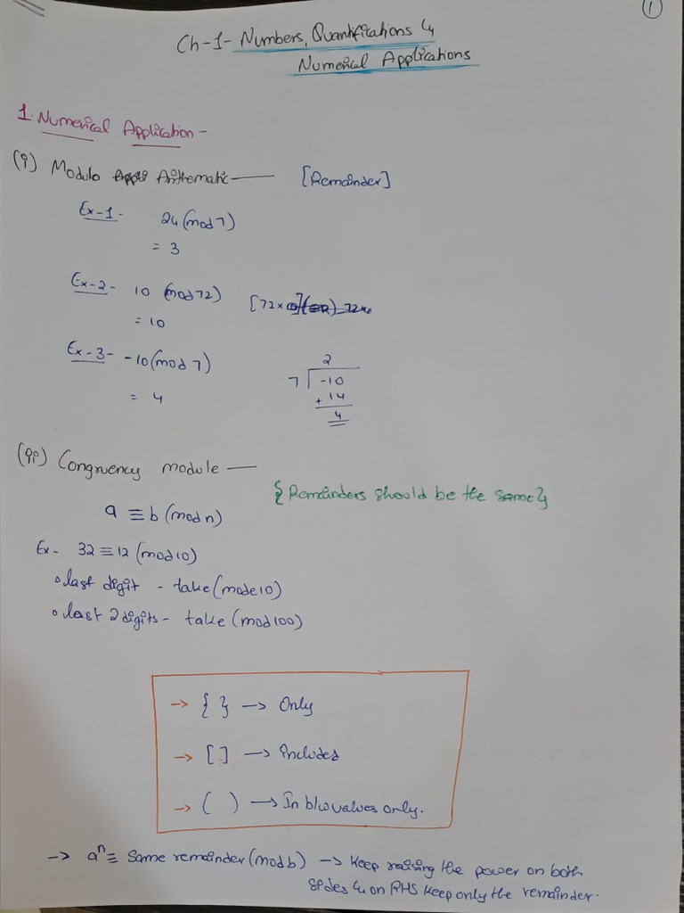 Applied Maths Formulas | PDF