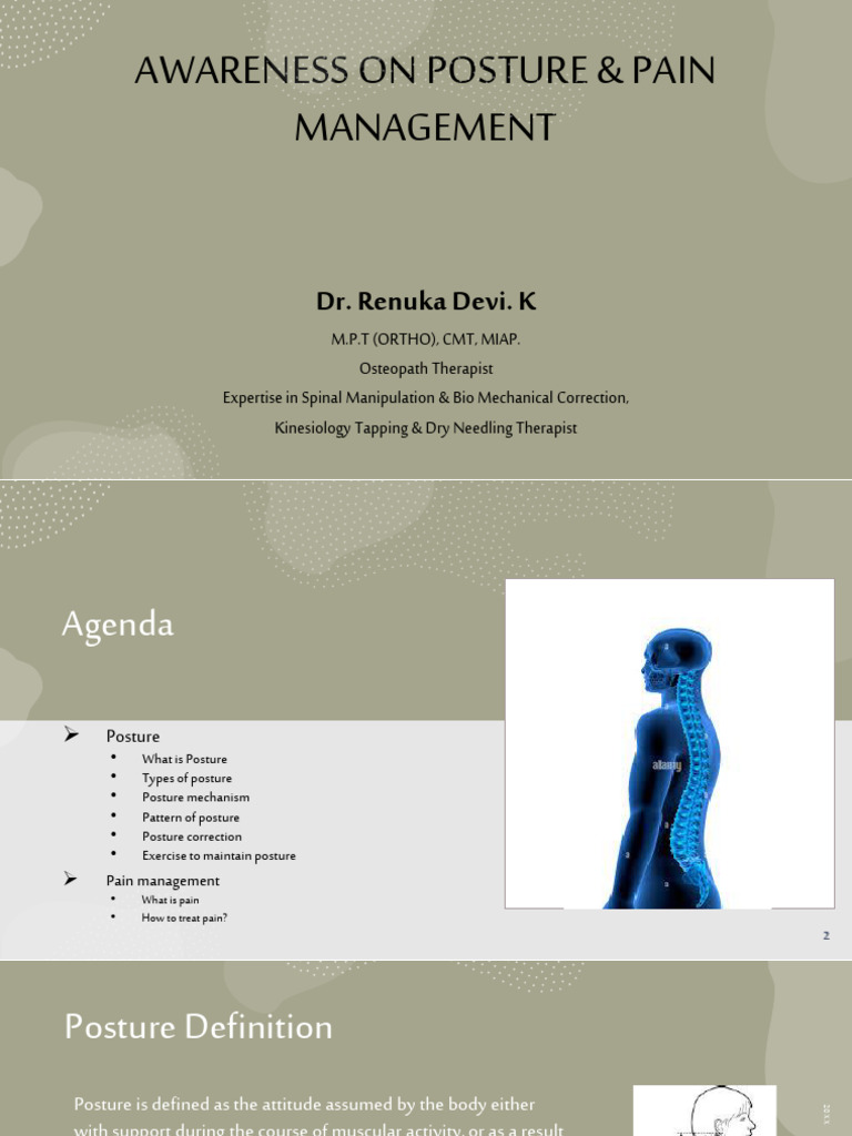 Posture Management v1.0 | PDF | Physical Therapy | Pain