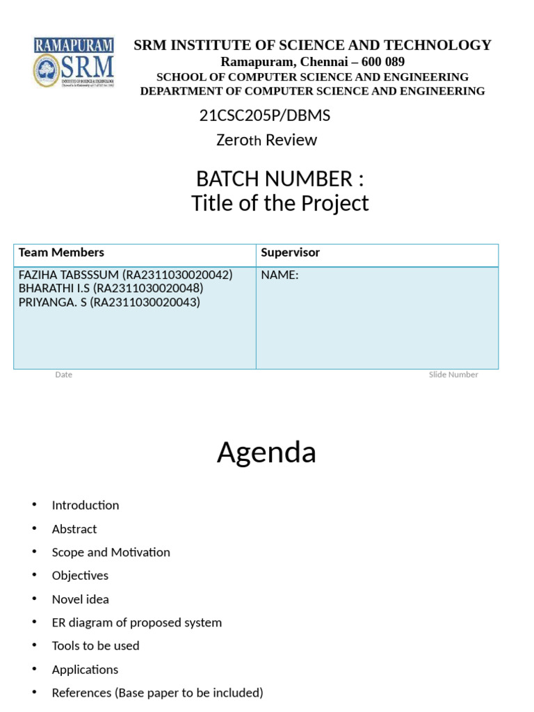Zeroth Review PPT Template | PDF | Databases | Internet Of Things